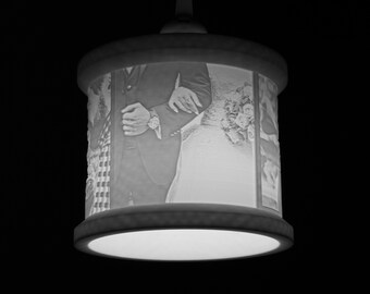 Custom 3D Printed 6cm Lithophane Mini Moon Shape Photo Night Lamp 220v ...