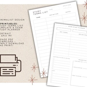 Study Guides for Student Organization, Study Organizer, Printable ...