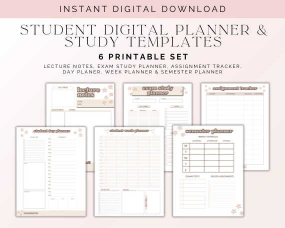 Student Planner Kit School Planner Pages weekly, Daily, & Semester ...