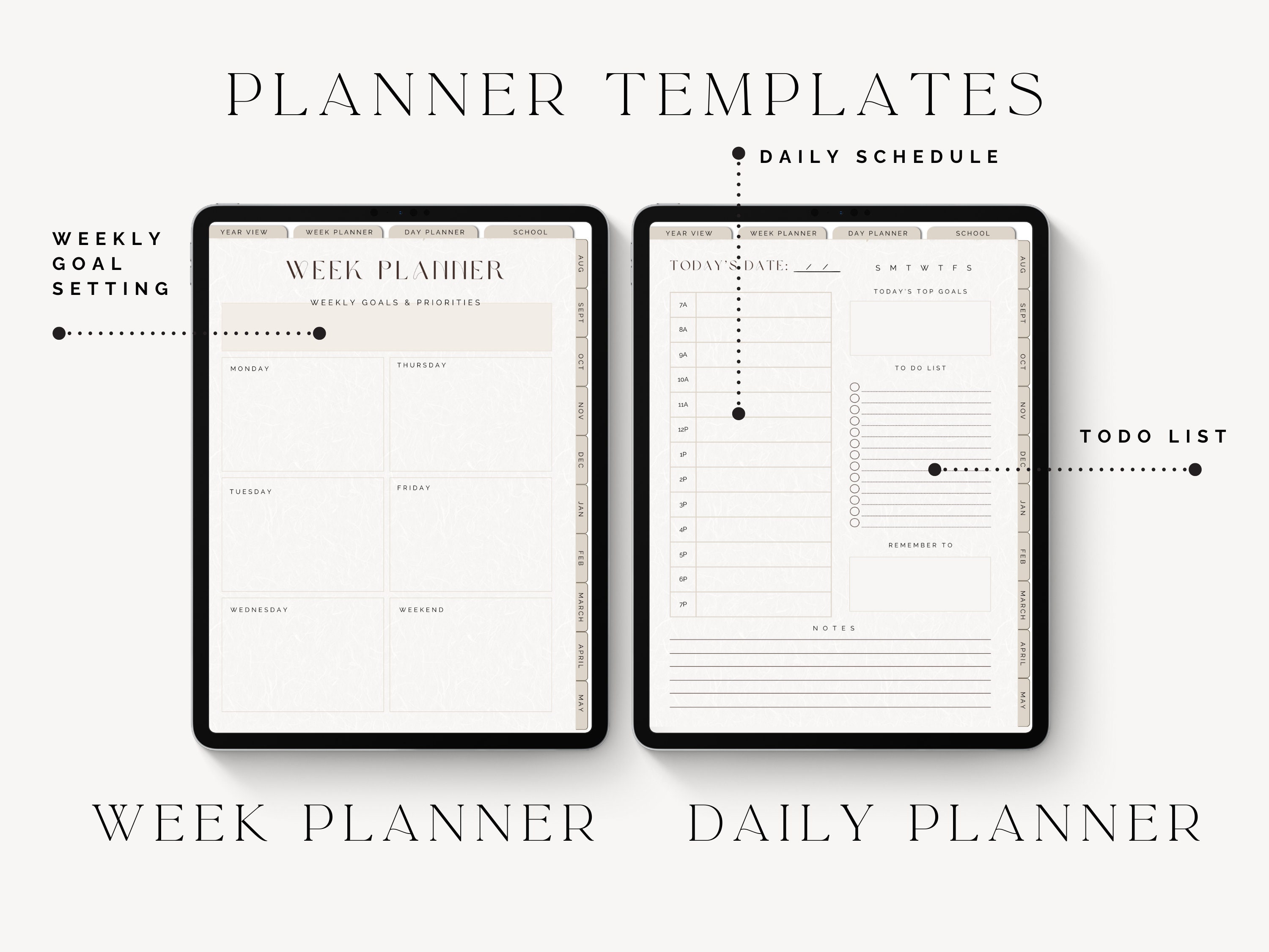 HYPERLINKED PLANNER, Digital Student Planner, University Planner, ADHD ...
