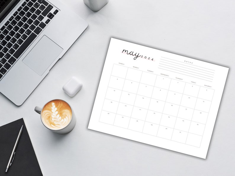 May 2024 Printable, May 2024 Planner, 2024 Wall Calendar, 2024 Calendar ...