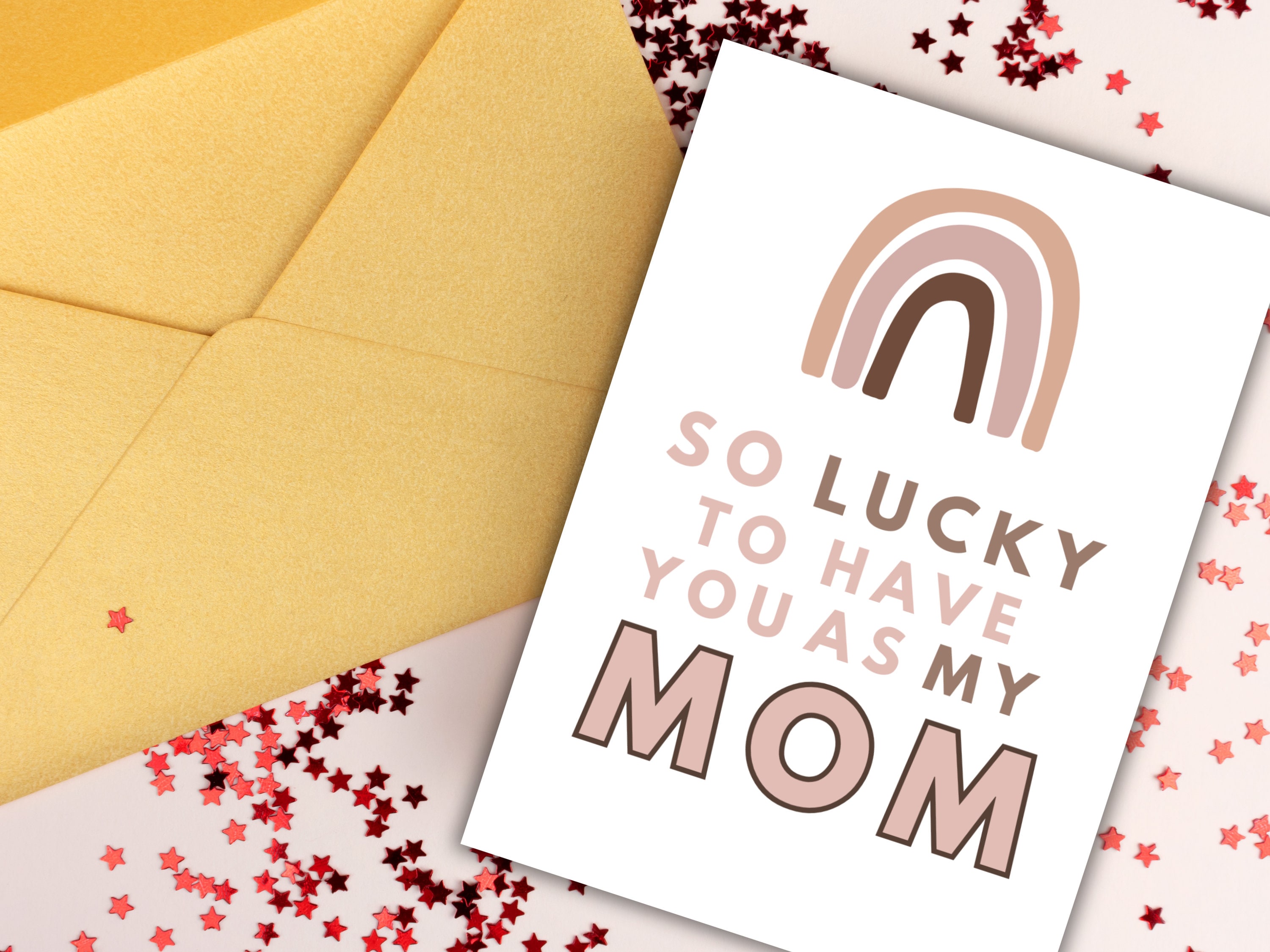 Cute Boho Aesthetic Mothers Printable Mothers Day Card, Digital Mothers ...