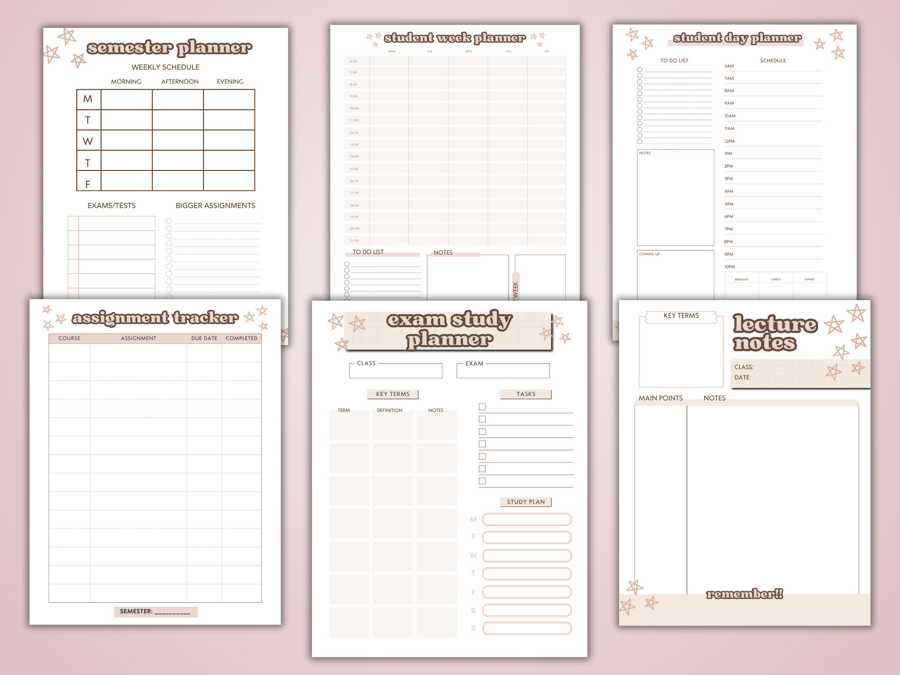 Student Planner Kit School Planner Pages weekly, Daily, & Semester ...