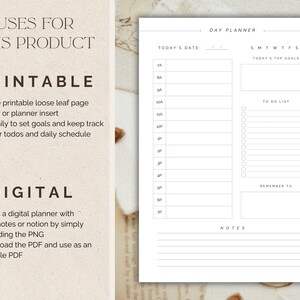 Minimalist Todo List Template, Hourly Schedule, Undated Daily Planner ...