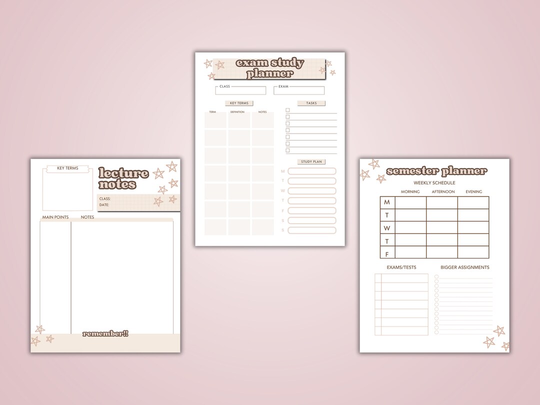 Student Planning Template Bundle, Academic Agenda, Student Organizer ...