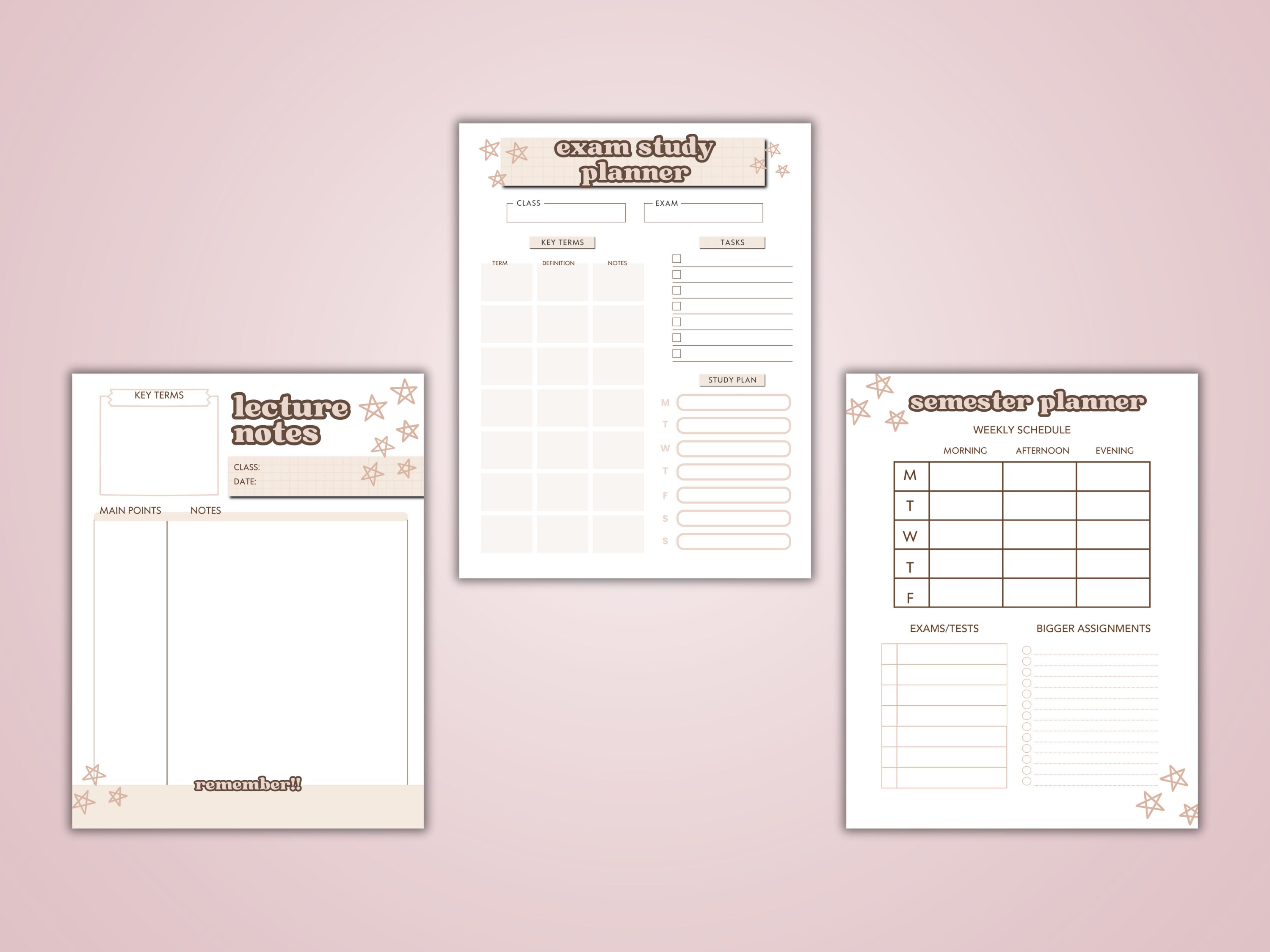Student Planning Template Bundle, Academic Agenda, Student Organizer ...