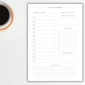 A4 Weekly Planner, Minimalist Daily Planner Template, Todo List ...