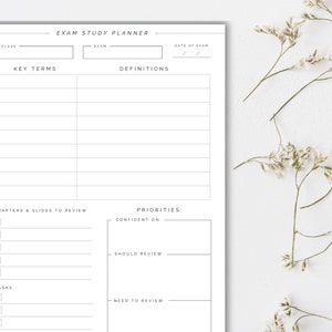 Study Guides for Student Organization, Study Organizer, Printable ...