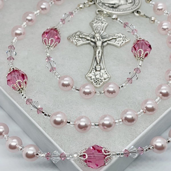 Pink Rosary - Etsy
