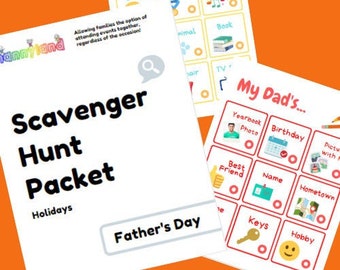 Father's Day Scavenger Hunt Printable for Kids - Etsy