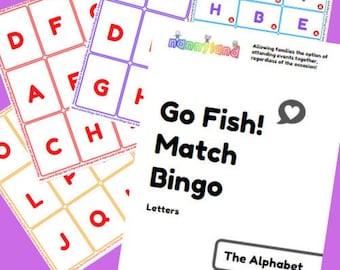 Household Items Go Fish, Match, Bingo Card Game Fun Printable Print and ...
