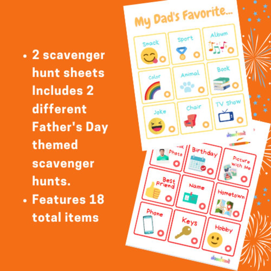 Father's Day Scavenger Hunt Printable Packet Game - Etsy Canada