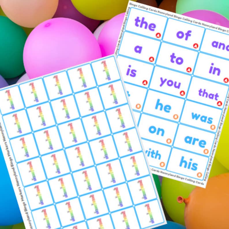 Sight Words K + 1st Grade Go Fish, Match, Bingo Printable Game Set ...