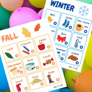 Seasons Scavenger Hunt Printable Packet Game Fall, Spring, Summer ...