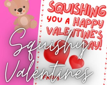Printable Squishy Valentine Cards, Squishy Toy Valentine, Squish ...