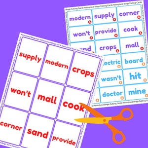 Sight Words 4th + 5th Grade Go Fish, Match, Bingo Printable Game Set ...