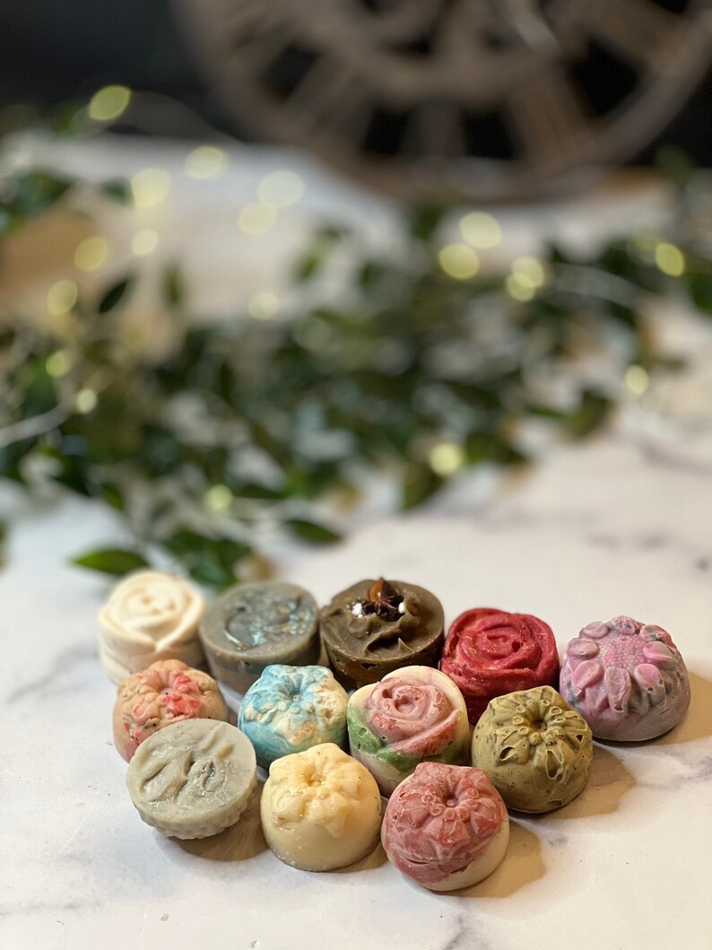 Mini Soap Flowers Sample Size, Guest Soap , Kids Soap, 12 Flower Soaps ...