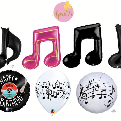 40'' JUMBO MUSIC Note Balloonpink Foil Shape Music - Etsy