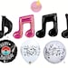 40'' JUMBO MUSIC Note Balloon|pink Foil Shape Music Note| Music Note ...