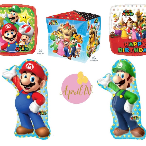 Mario Balloons - Etsy
