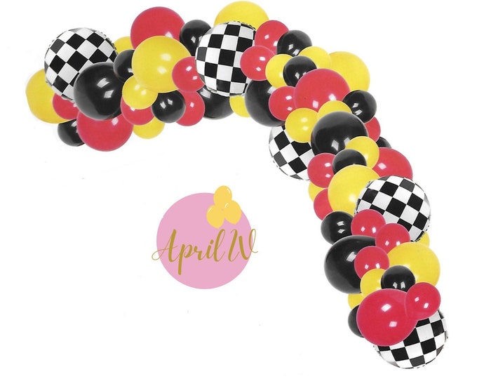 Casino Balloon Garland Checkered Balloon Garland Game Night Balloon ...