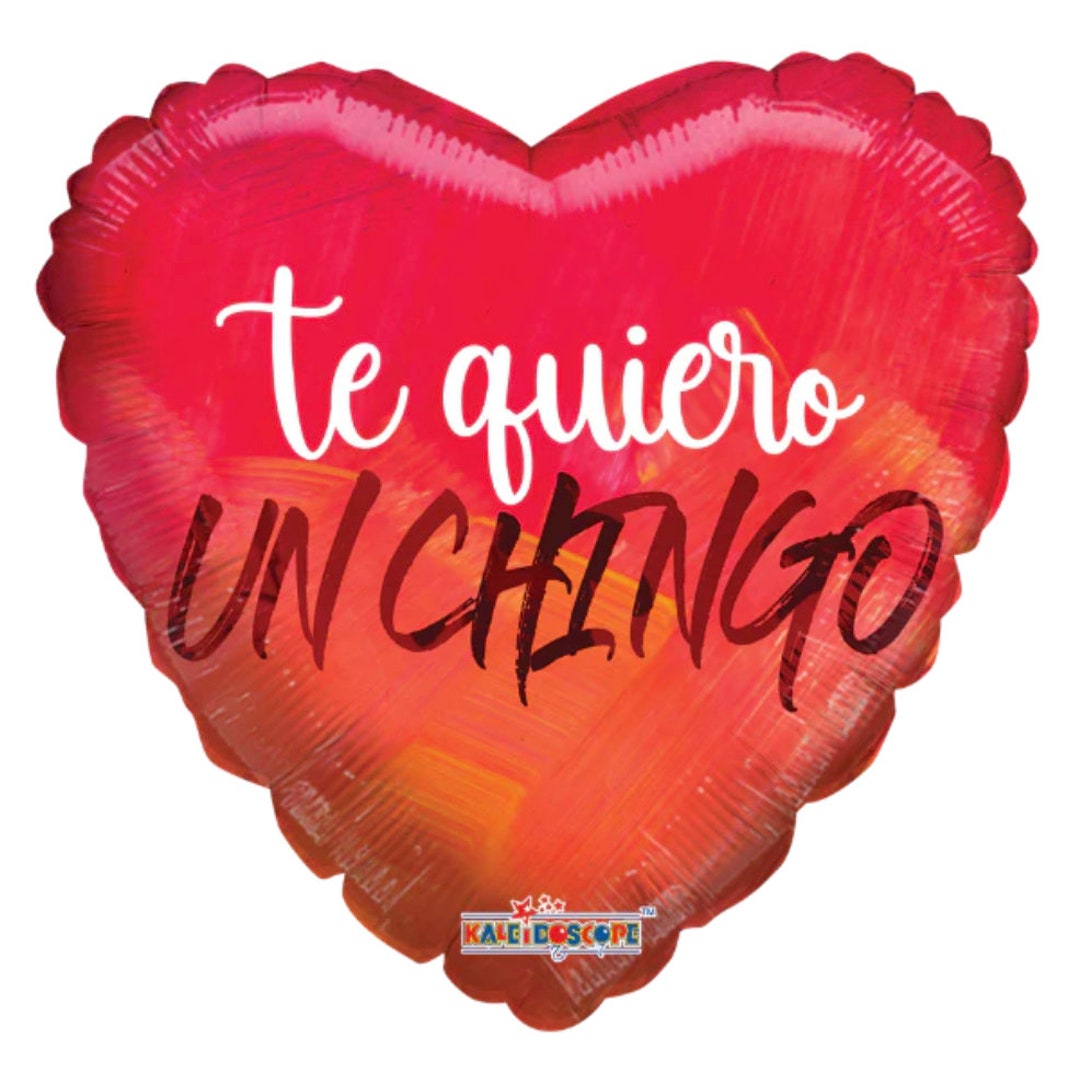 8" Te Quiero Un Chingo Heart Foil Balloon I Te Quiero Balloon I ...