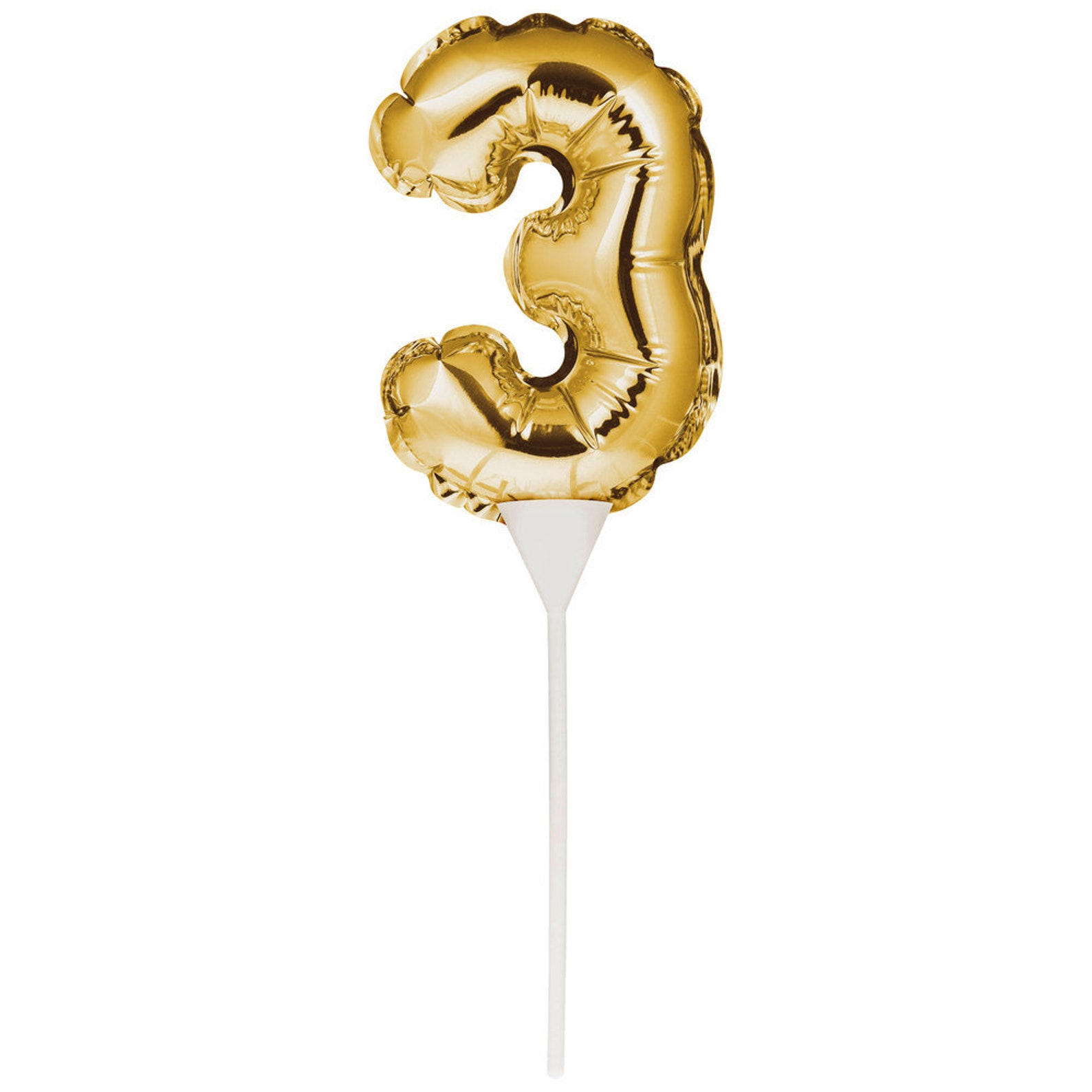 Gold Balloon Number Cake Toppers| Cake Toppers| Gold Balloon Cake ...