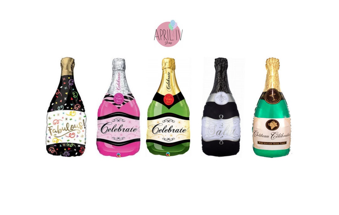 39'' PINK BUBBLY WINE Balloon| 36'' Bubbly Wine Bottle| Wine Bottle ...