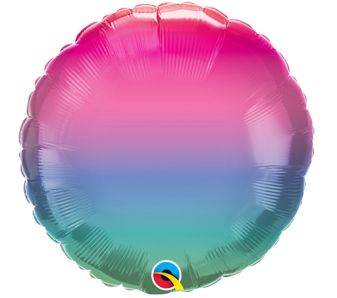 18'' OMBRE ROUND BALLOON Ombre Microfoil Balloon | Etsy