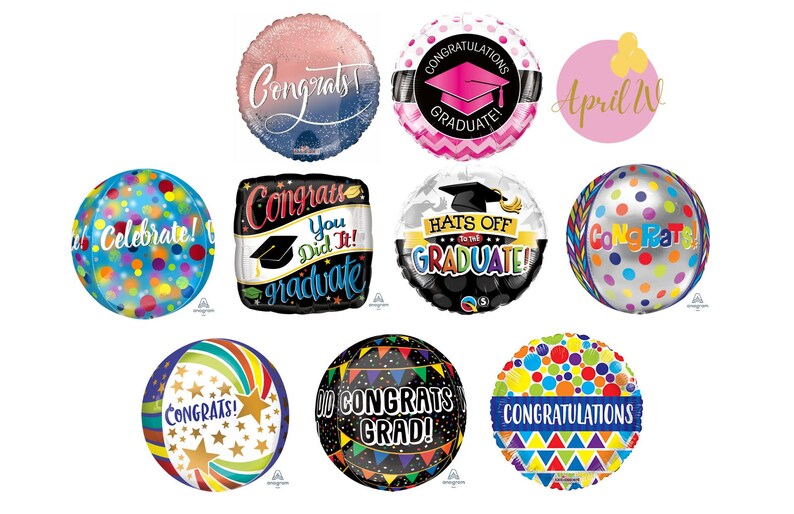 Congrats Grad Balloons Congrats Graduation Balloons Congrats - Etsy