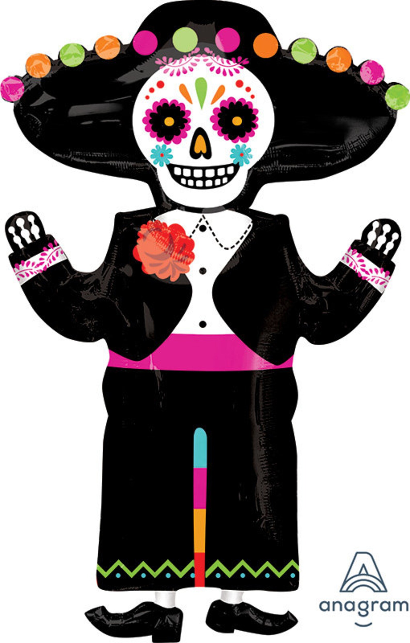 38'' DAY of the DEAD Balloon| 34'' Day of the Dead Balloon| Sugar Skull ...
