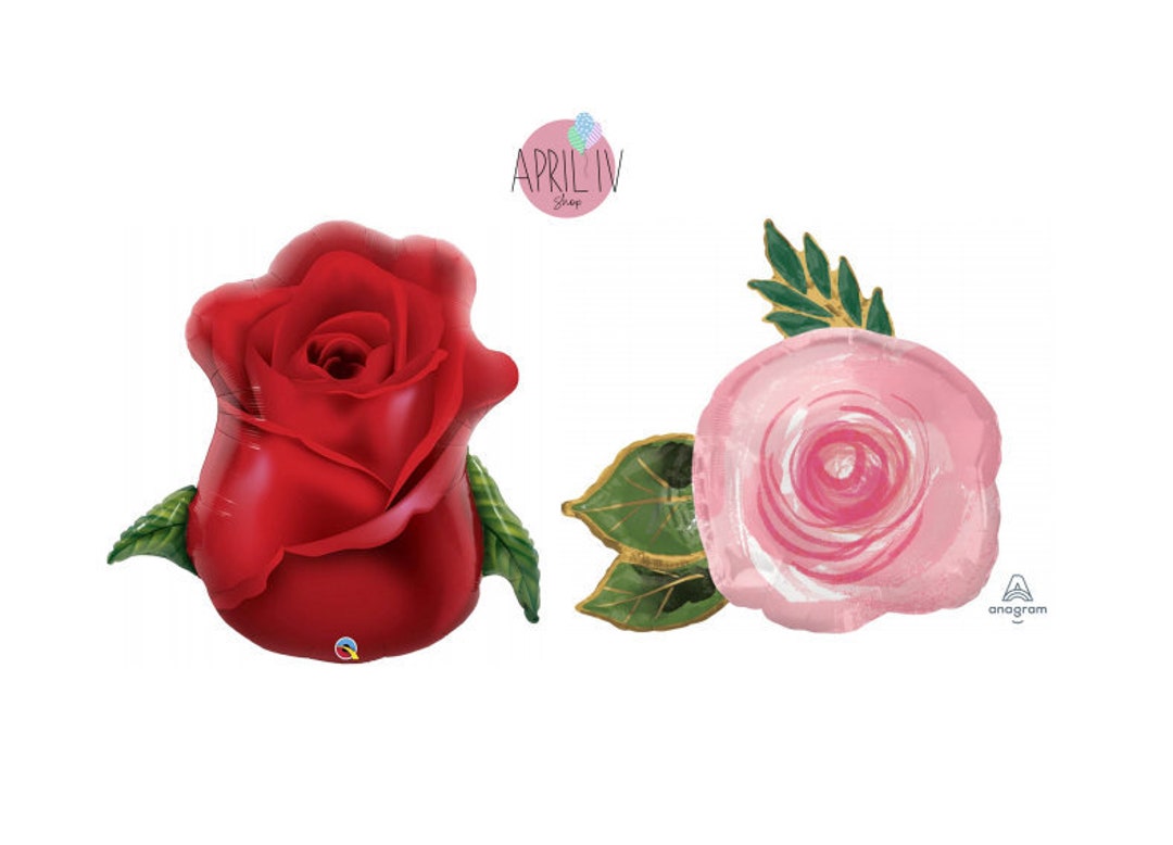 33'' RED ROSE BALLOON| 30'' Pink Rose Balloon|red Rose Mylar| Rose Foil ...