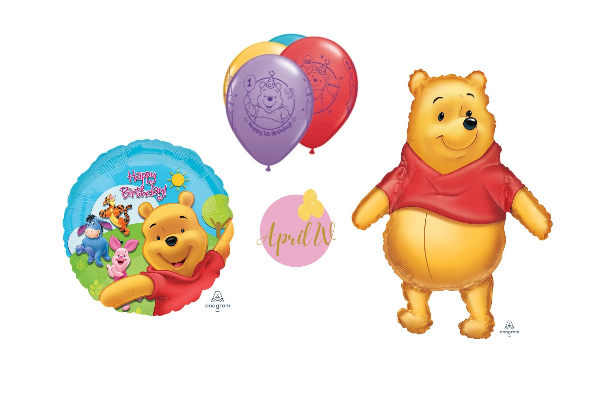 Winnie the Pooh Balloons Winnie the Pooh Latex Balloons - Etsy