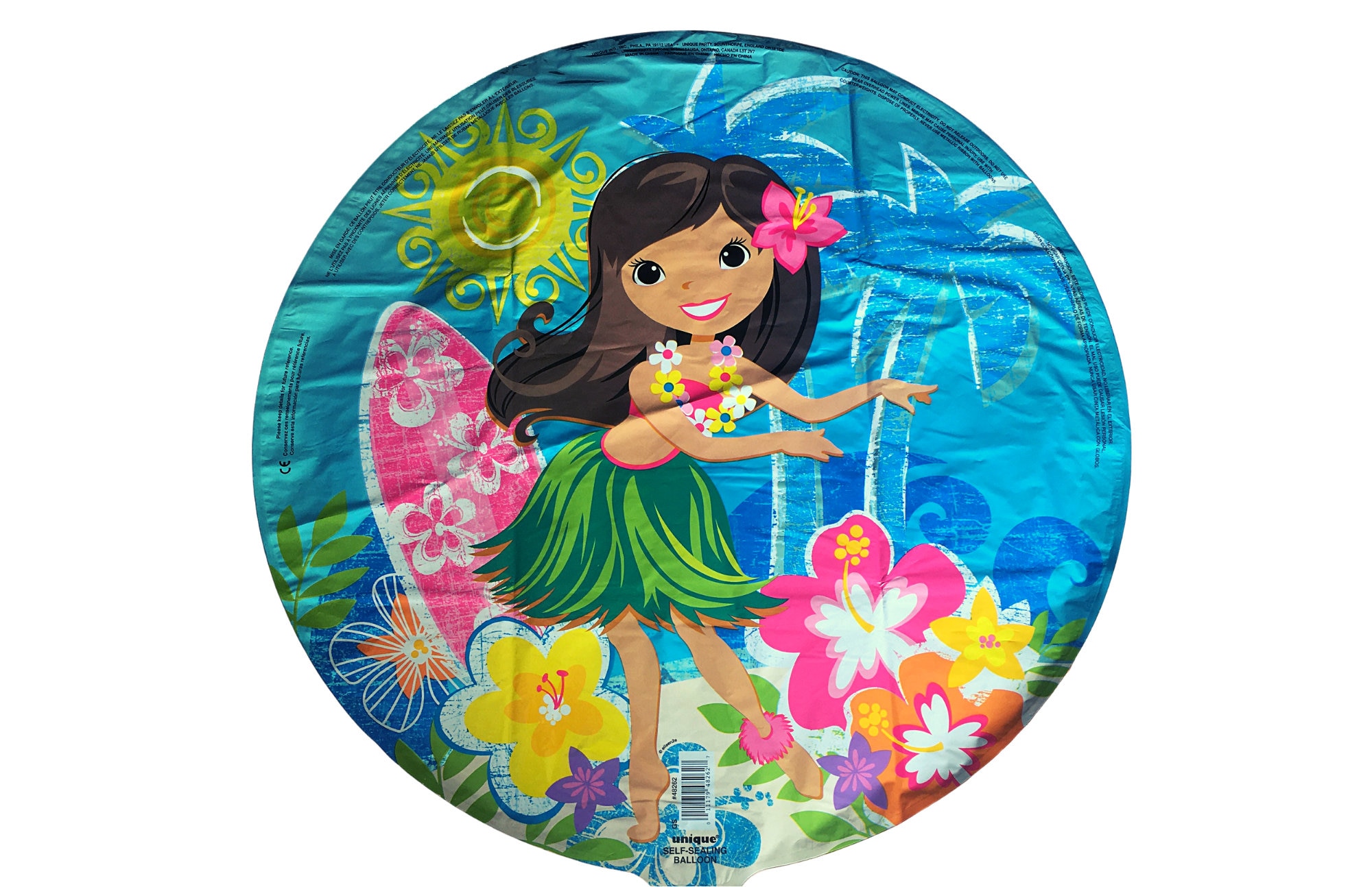 18'' Tropical Balloons| Tiki Head Balloon| Hula Girl Balloon| Tropical ...