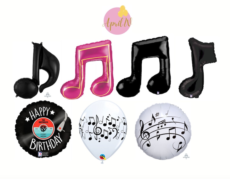 40'' JUMBO MUSIC Note Balloonpink Foil Shape Music - Etsy