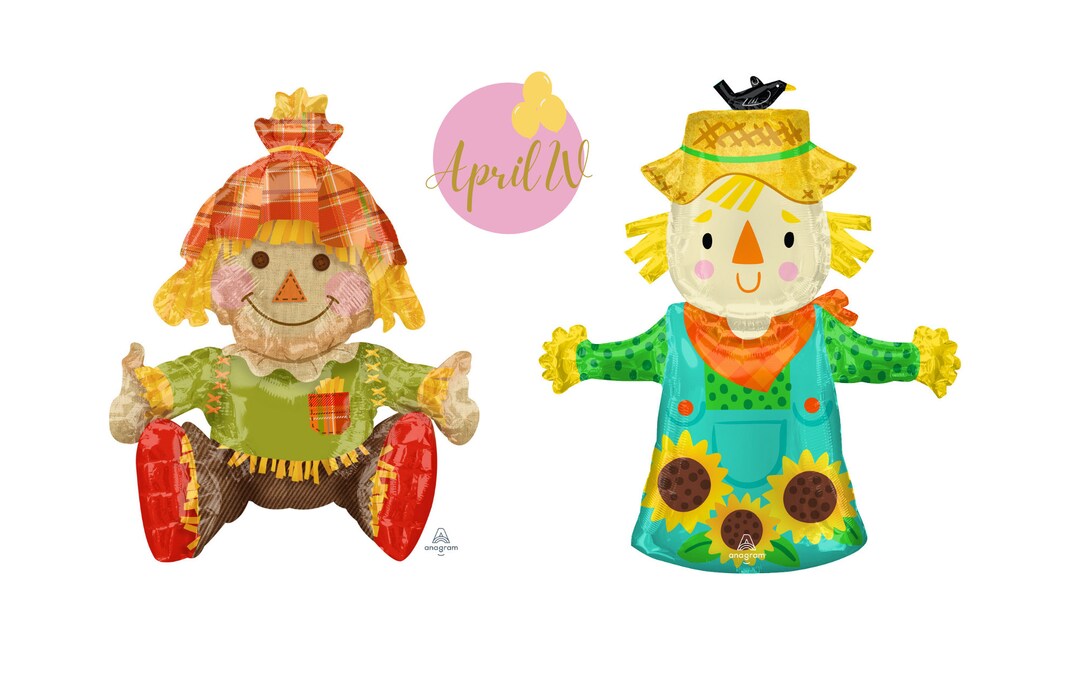 36'' Scarecrow Balloon 20'' Sitting Scarecrow Multi-balloon Fall ...