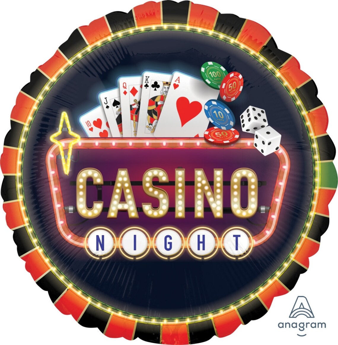 30'' Queen of Hearts/ace of Spades Balloon| 28'' Casino Balloon| Roll ...