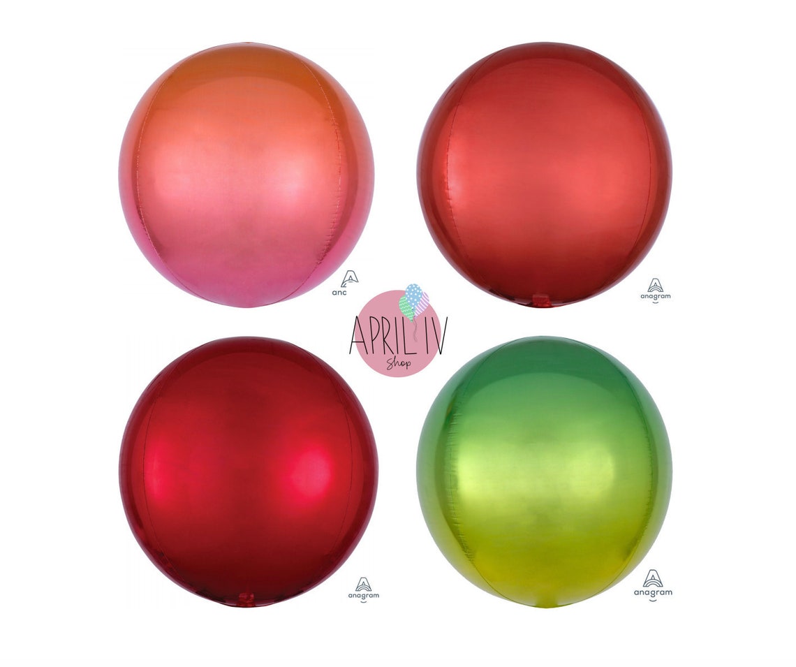 15'' Orbz Balloon Ombre Orbz Balloon Orbz Red | Etsy