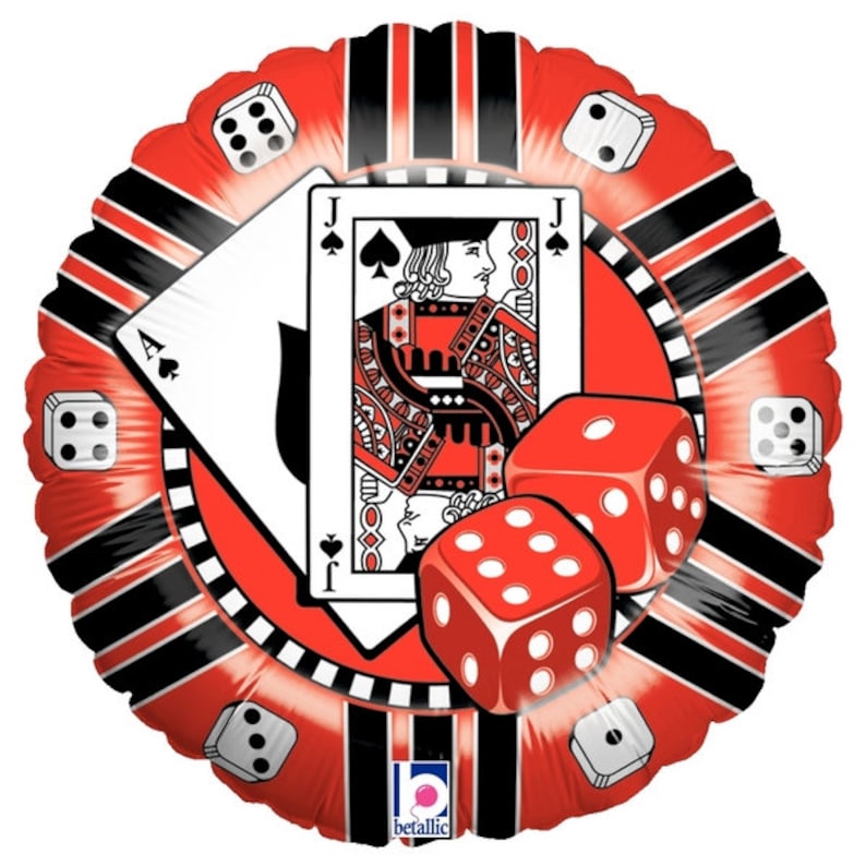 30'' Queen of Hearts/ace of Spades Balloon| 28'' Casino Balloon| Roll ...