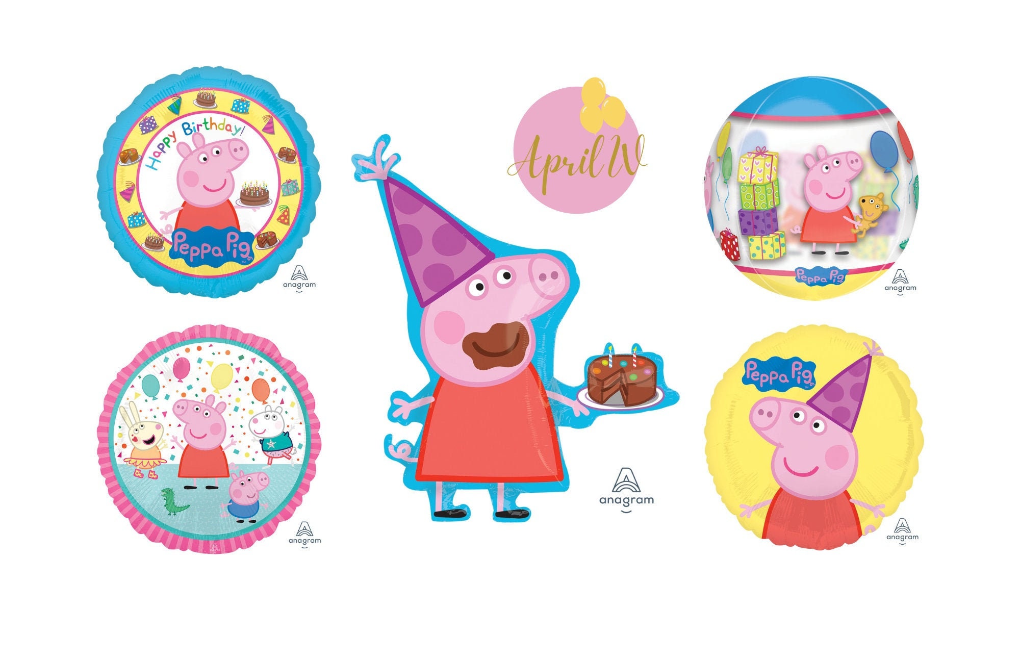 33'' PEPPA PIG BALLOON 16'' Peppa Pig Orbz | Etsy