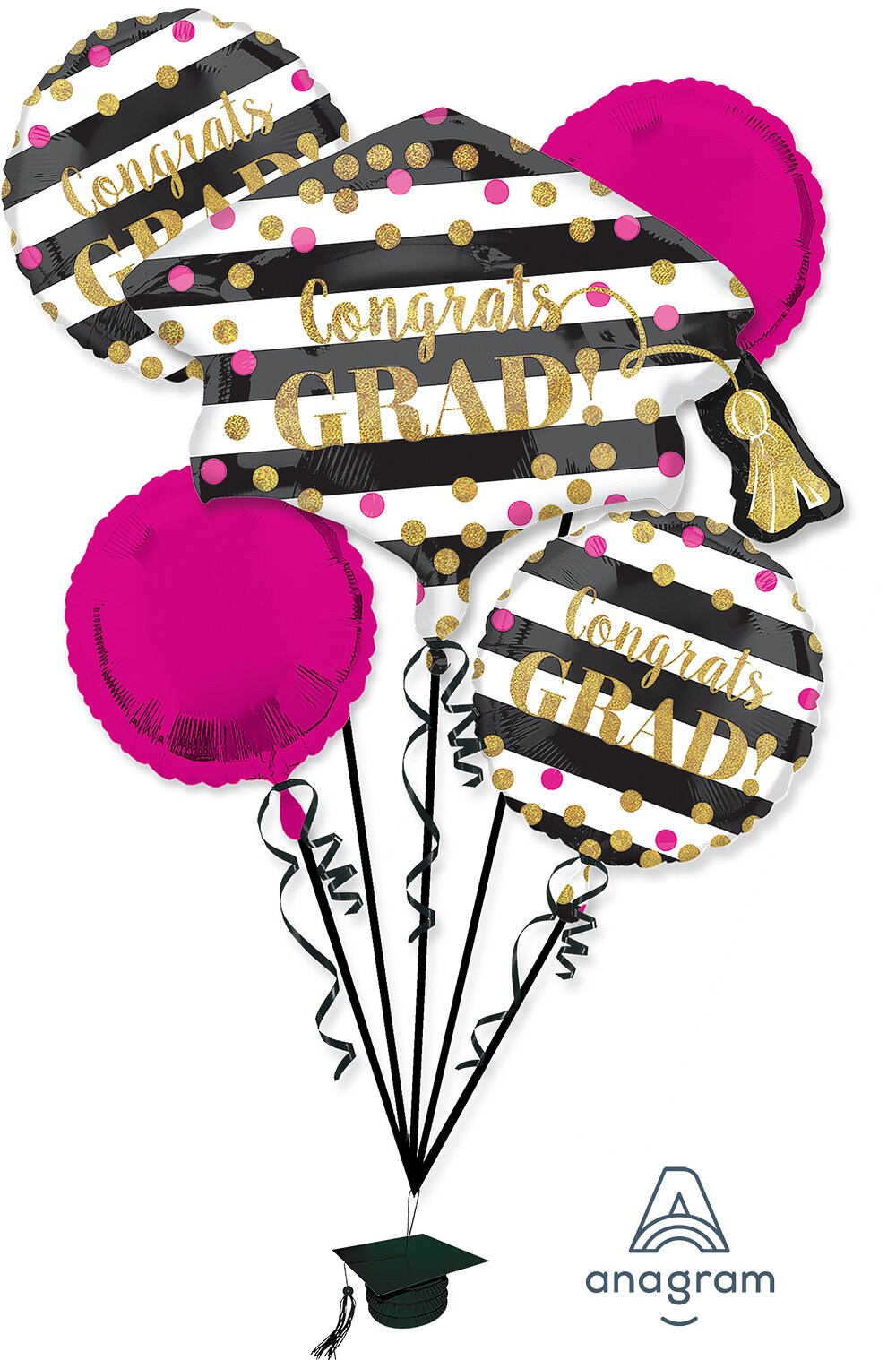 Congrats Grad Bouquet| Graduation Balloons| Grad Foil Balloons ...