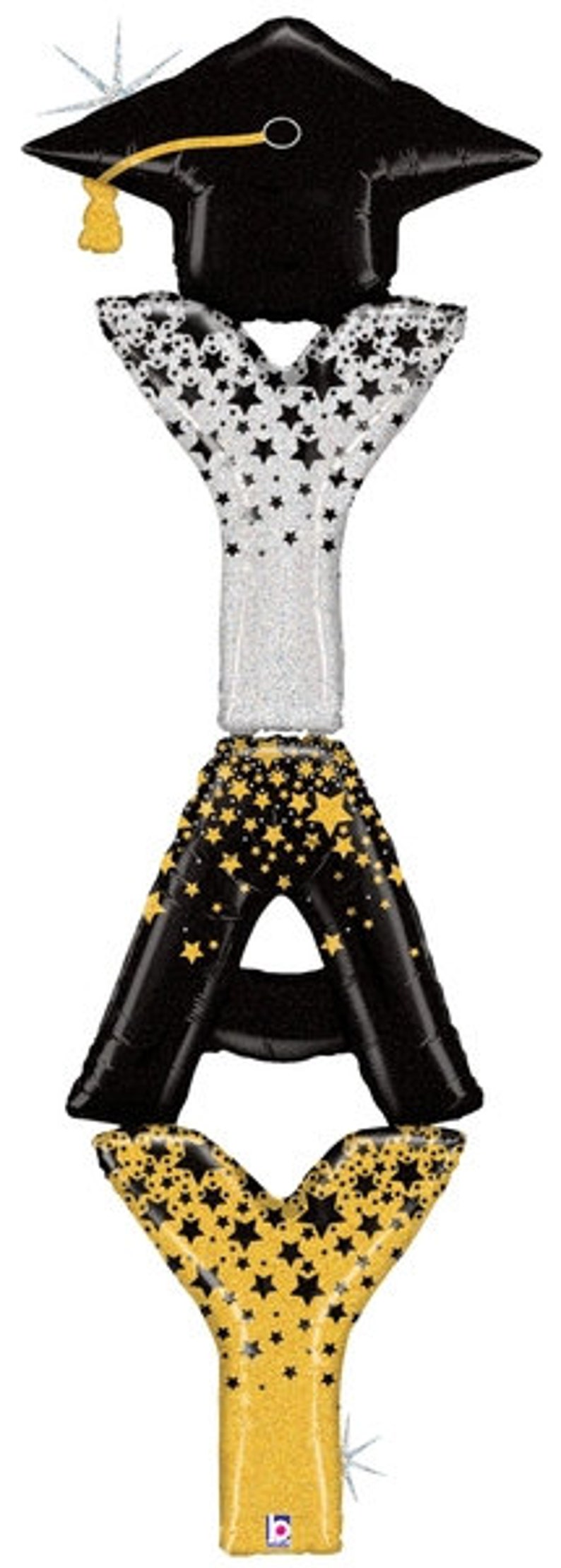 6FT YAY GRAD BALLOON Grad Balloons Grad Foil Balloons Grad - Etsy