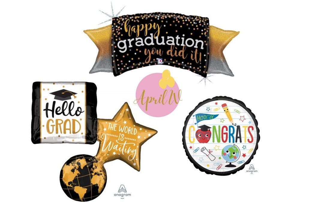 Congrats Grad Balloons Congrats Graduation Balloons Congrats Grad Party ...