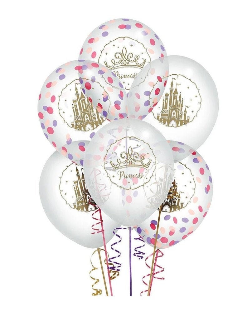 12'' Disney Princess Confetti Balloon Set| Princess Balloons| Princess ...