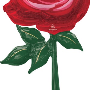 60'' JUMBO RED ROSE Foil Balloon| red Rose Mylar| Roses Party Decor ...