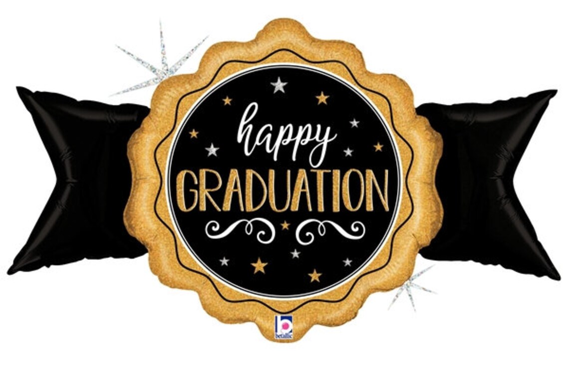 39'' Gold Grad Seal Balloon 15'' Congrats | Etsy