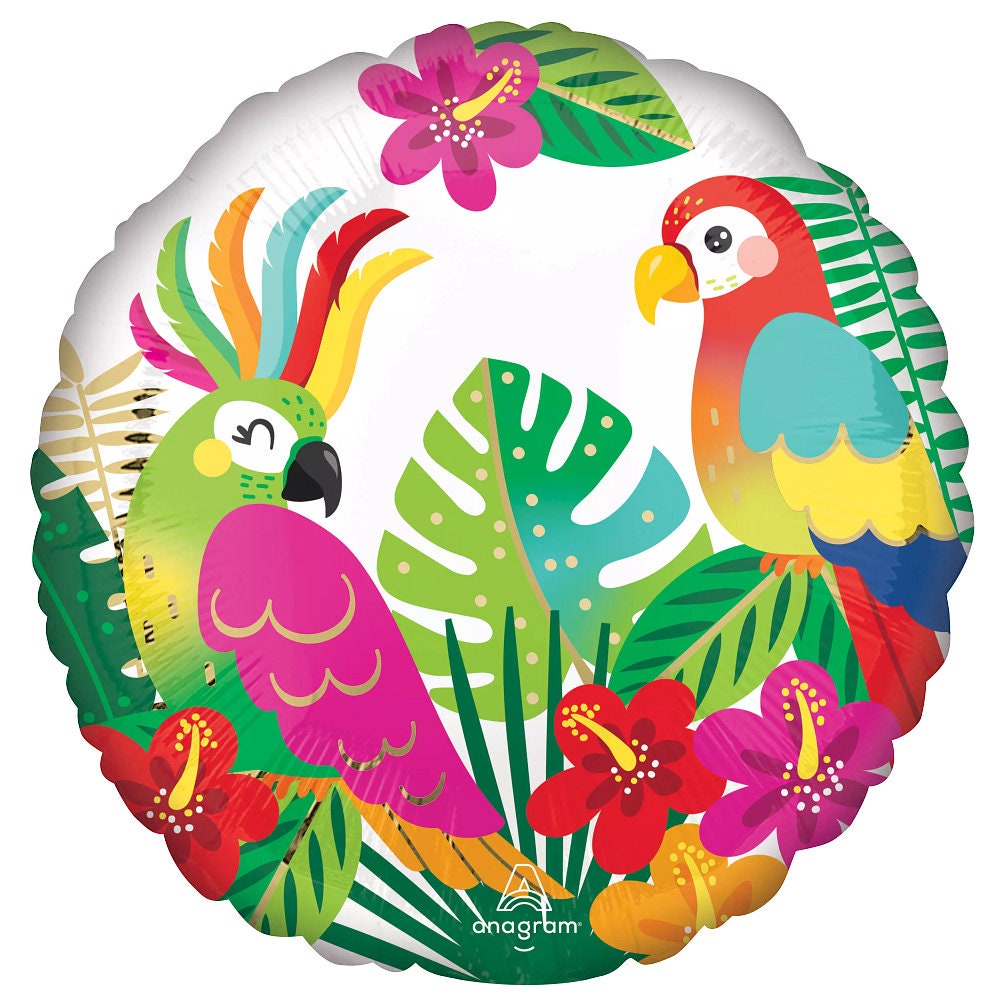 18'' Tropical Balloons| Tiki Head Balloon| Hula Girl Balloon| Tropical ...