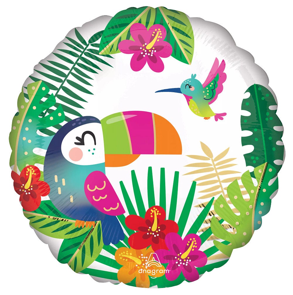 18'' Tropical Balloons| Tiki Head Balloon| Hula Girl Balloon| Tropical ...