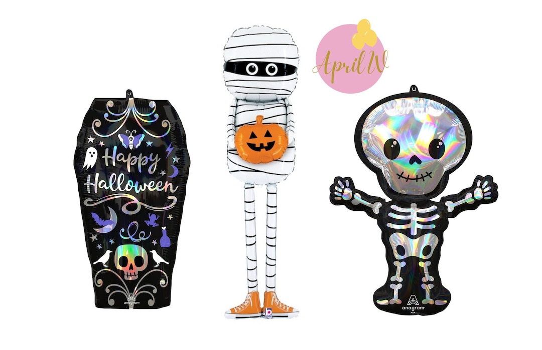 Halloween Foil Balloons| Skeleton Balloon| Coffin Balloon| Mummy ...