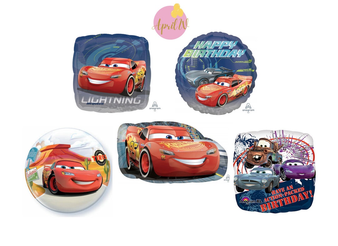30'' Cars Balloon| 22'' Cars Bubble Balloon| 18'' Cars Birthday Balloon ...